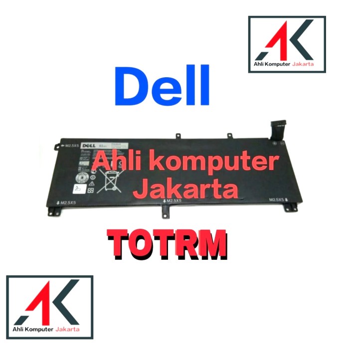 Jual Baterai Dell TOTRM XPS 15 9530 9535 Precision m3800 3930 T0TRM ...