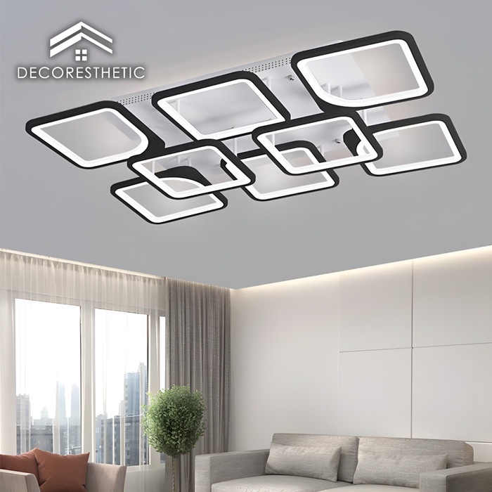 Jual Lampu Plafon Atap Rumah Luxury Ceiling Chandelier Lamp Remote 3 ...