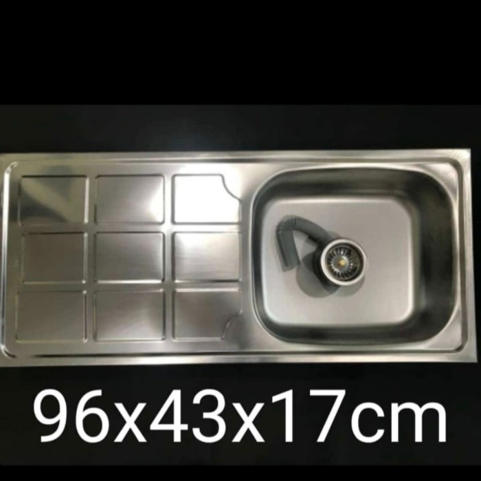 Jual Kitchen Sink 96Cm / Tempat Cuci Piring / Bak Cuci Piring | Shopee ...
