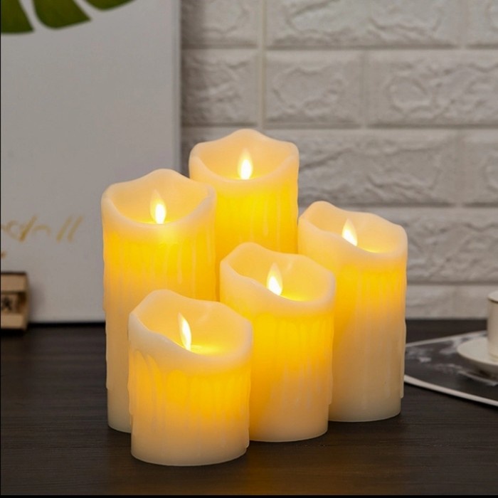 Jual Lampu Led Lilin Goyang Meleleh 15 Cm Led Candle Light Decoration ...