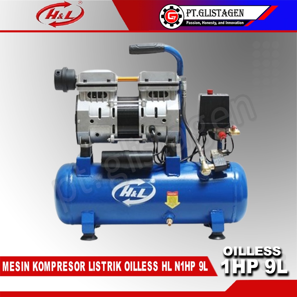 Jual HL N1HP 9L Mesin Kompressor Angin Listrik OILLESS1 HP 9L | Shopee ...