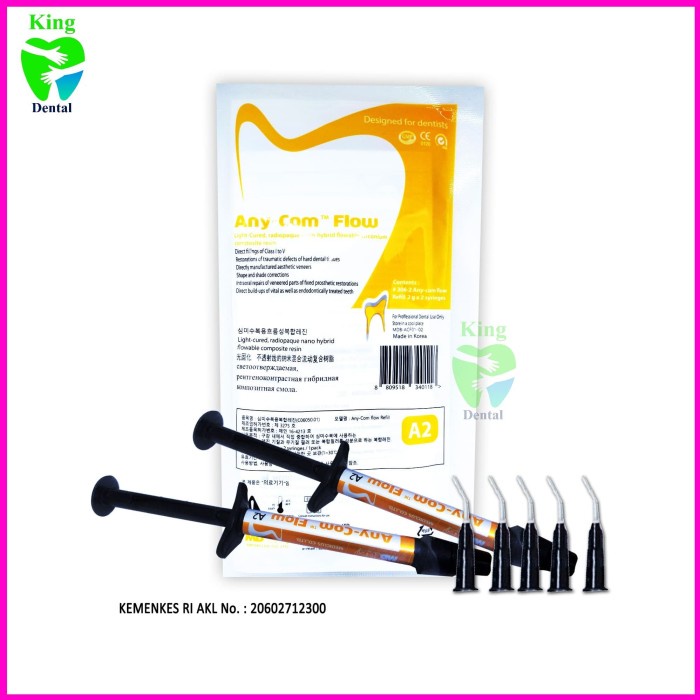 Jual Ready Dental Komposit Flowable Composite Flow 2 syringe Gigi Any-com AKL | Shopee Indonesia