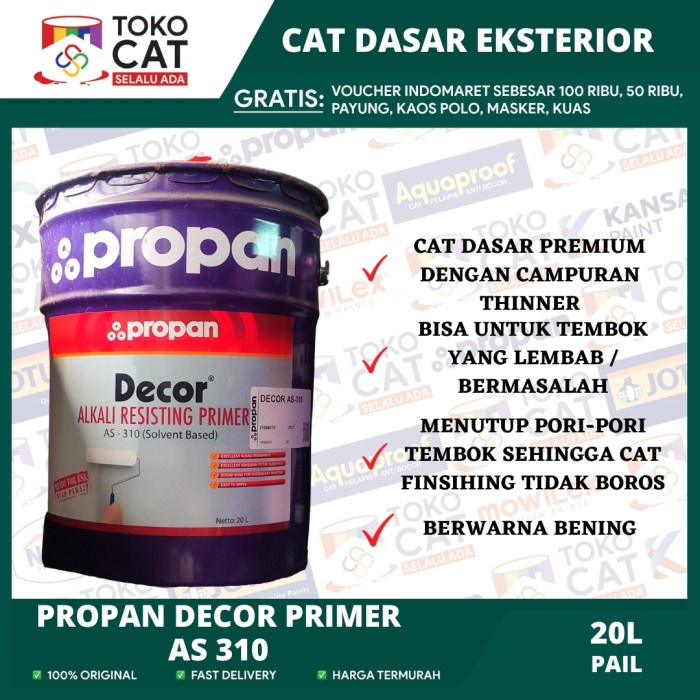 Jual CAT DASAR TEMBOK LUAR DAN DALAM PROPAN DECOR ALKALI RESISTING ...