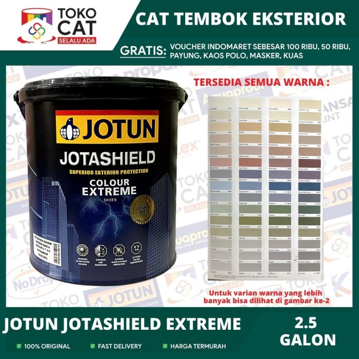 Jual Cat Tembok Eksterior Jotun Jotashield Extreme Warna Putih Ukuran 2,5 Liter Galon //Cat ...