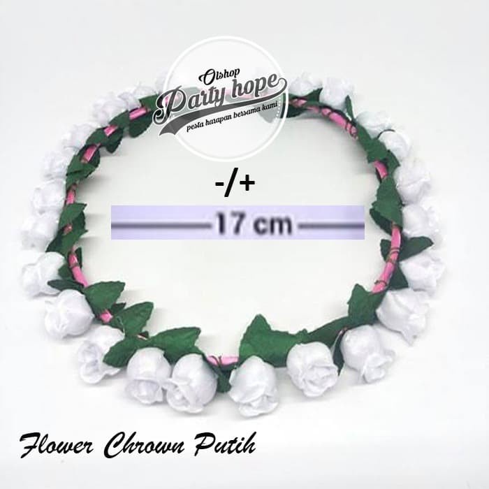 Jual Mahkota Bunga putih / Flower Crown Bridal Shower / Bando Bunga ...