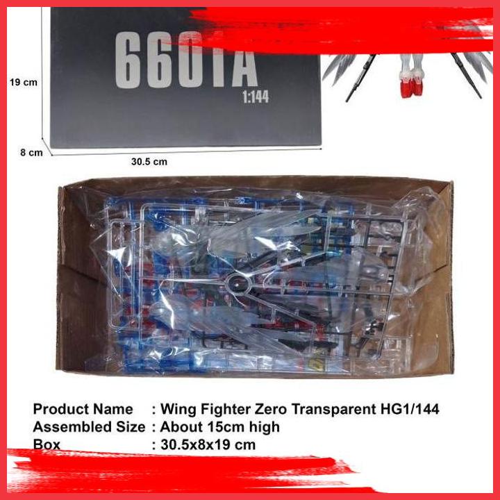 Jual (MIXI) GUNDAM WING FIGHTER ZERO TRANSPARANT HG 1/144 [FREE STAND ...