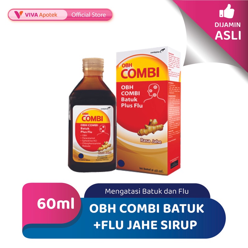 Jual OBH Combi Batuk+Flu Jahe Sirup untuk Mengatasi Batuk dan Flu (60 ...