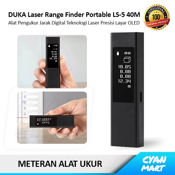 Jual Alat Ukur Meteran Youpin DUKA LS Oled Laser Range Finder Digital | Shopee Indonesia