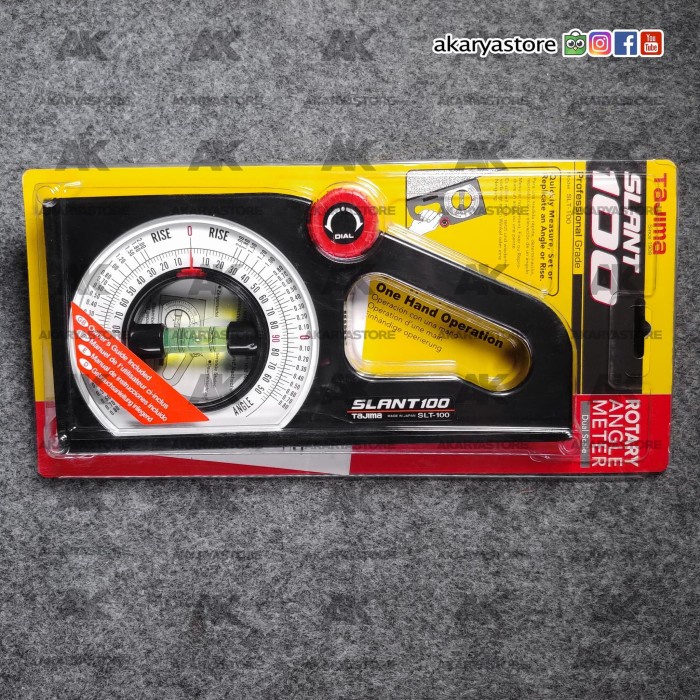Jual TAJIMA Rotary Angle Meter Waterpass Busur Derajat SLT-100 | Shopee ...