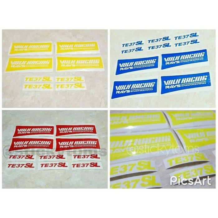 Jual Stiker Velg Mobil Volk Rays Engineering Te37 Sl | Shopee Indonesia