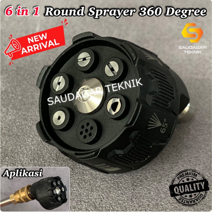 Jual Quick Relese Nozzle Spray 6 In 1 Nozzle Putar Jet Cleaner 360 ...