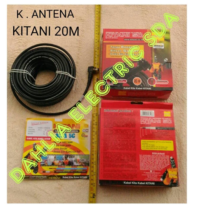 Jual Kabel Antena Tv Coaxial 5C Kitani 20M Best | Shopee Indonesia