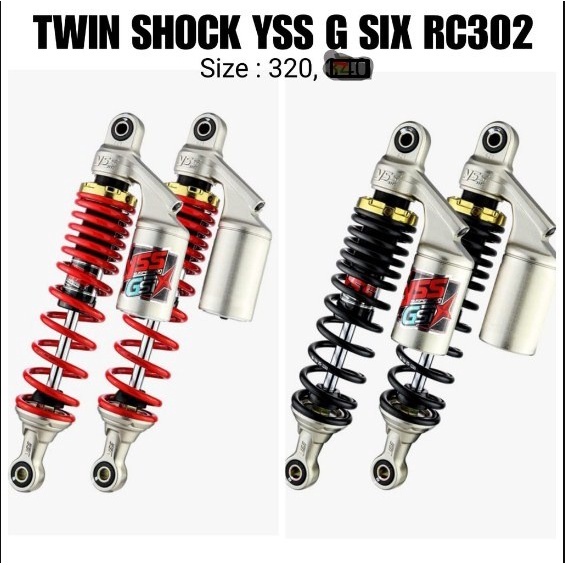 Jual Skok Motor Merk Yss Tabung Ukuran 320 Mm Tipe G Six Warna Black ...