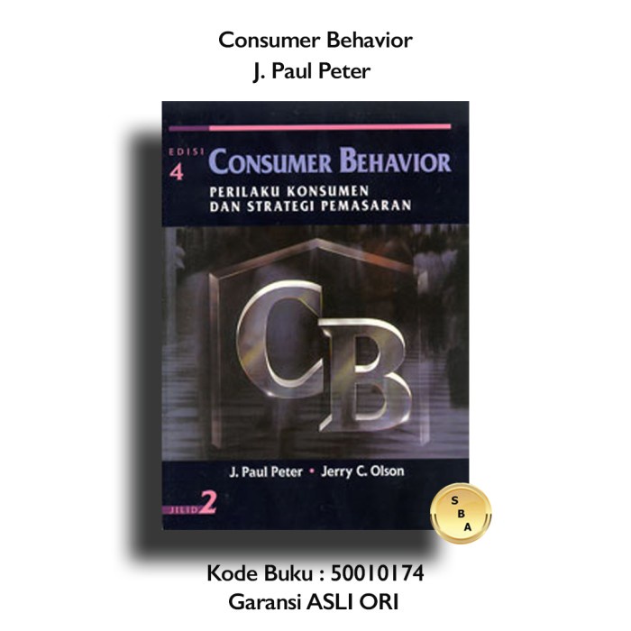 Jual [COD] Buku Consumer Behavior Jilid 2 Edisi 4 J Paul Peter Erlangga ...