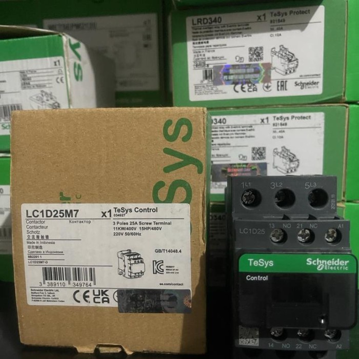 Jual [New] Lc1D25M7 Kontaktor Contactor Schneider Lc1D25M7 3P 220V Lc1D25 Diskon | Shopee Indonesia