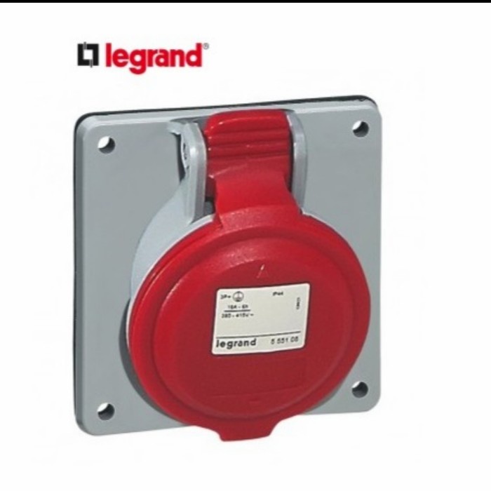 Jual [New] Legrand Panel Mounting Socket 5 Pin 3PNE 32A 380/415V Ip44 ...