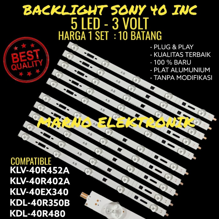 Jual [Ori] Lampu Bl Backlight Led Tv Sony 40In Klv-40Ex430 Klv40Ex430 ...