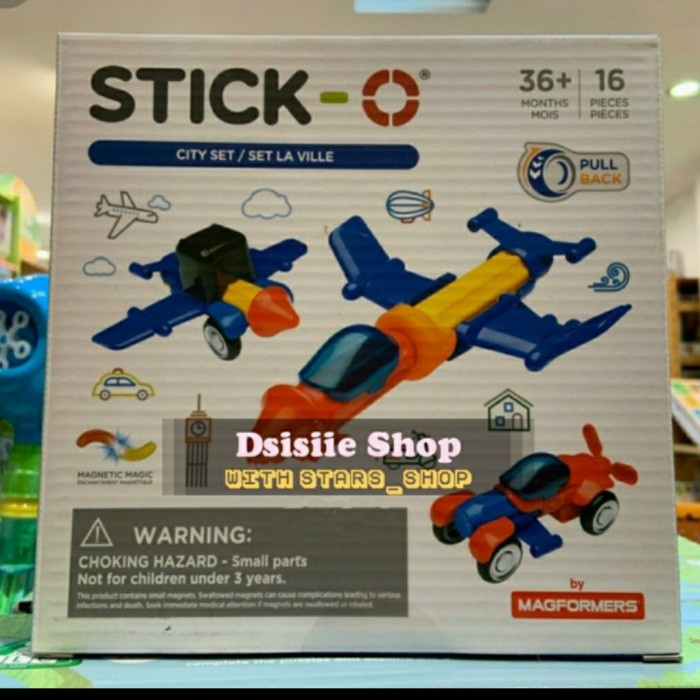 Jual New Magformers Stick O Magnetic City Set 16Pcs / Mainan Pesawat ...