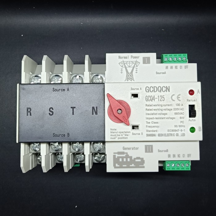 Jual [New] Automatic Transfer Switch Ats 3 Phase 100A 4P 380V Solar ...