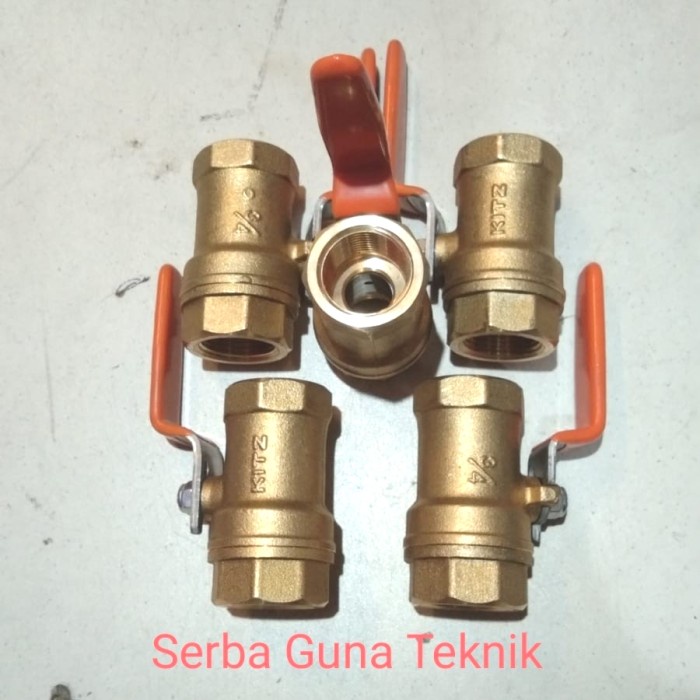 Jual [Original] Ball Valve 3/4 Inch Kitz 400 Wog Stop Kran Kuningan Brass Drat Bspt Terbaru ...