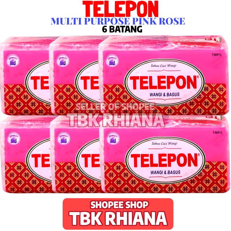Jual Sabun Telepon Aroma Pink Rose 6 Batang 200 Gram | Shopee Indonesia
