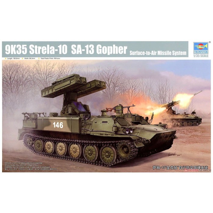 Jual Termurah Sam 9K35 Strela-10 Sa-13 Gopher 1/35 Model Kit Trumpeter ...