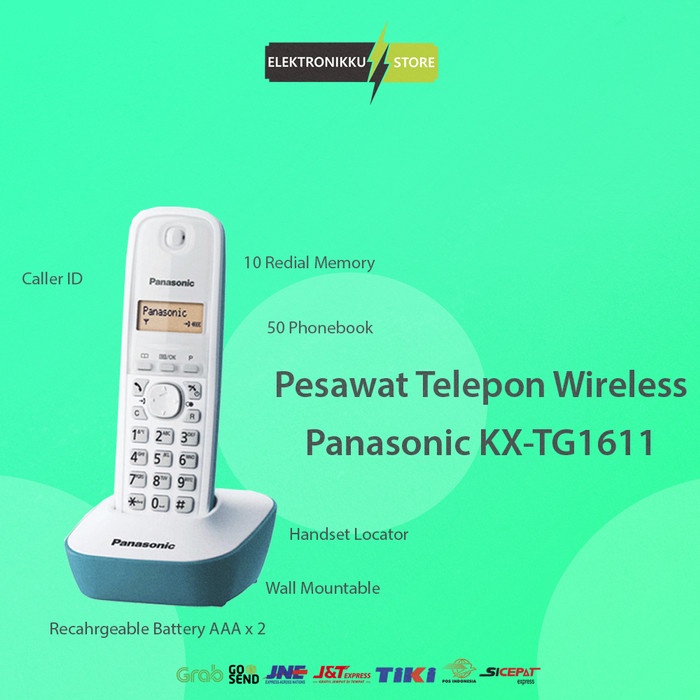 Jual Panasonic Kx-Tg1611 Wireless Cordless Telepon Rumah Kantor - Tosca | Shopee Indonesia