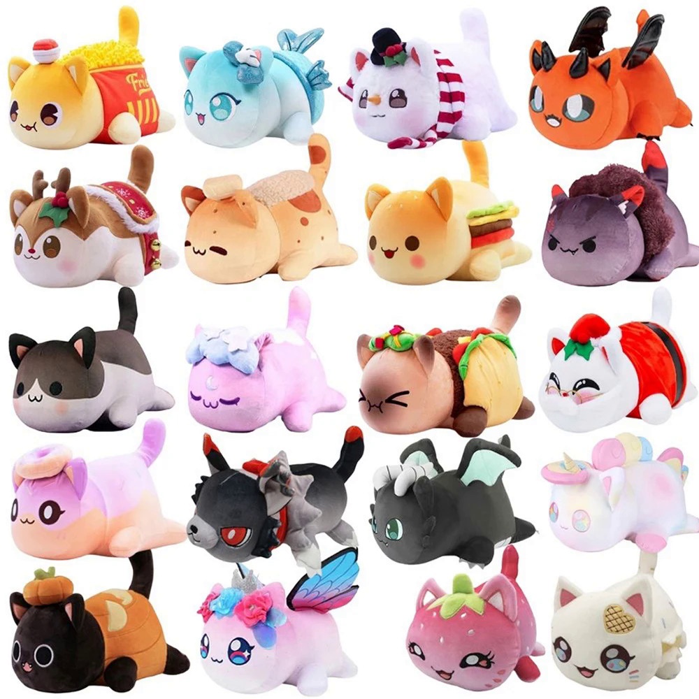 Jual Meemeow Aphmau Plush Meemeows Food Cats Plushie Bunle Ahpmau French Fries Burger Pillow ...