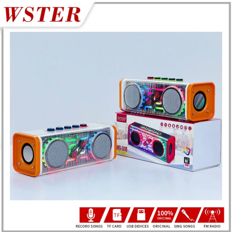 Jual WSTER Original Mic Karaoke microphone Bluetooth wireless WS-318 | Shopee Indonesia