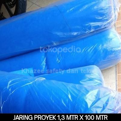 Jual jaring proyek 100 meter / jaring proyek biru / polynet / safety ...
