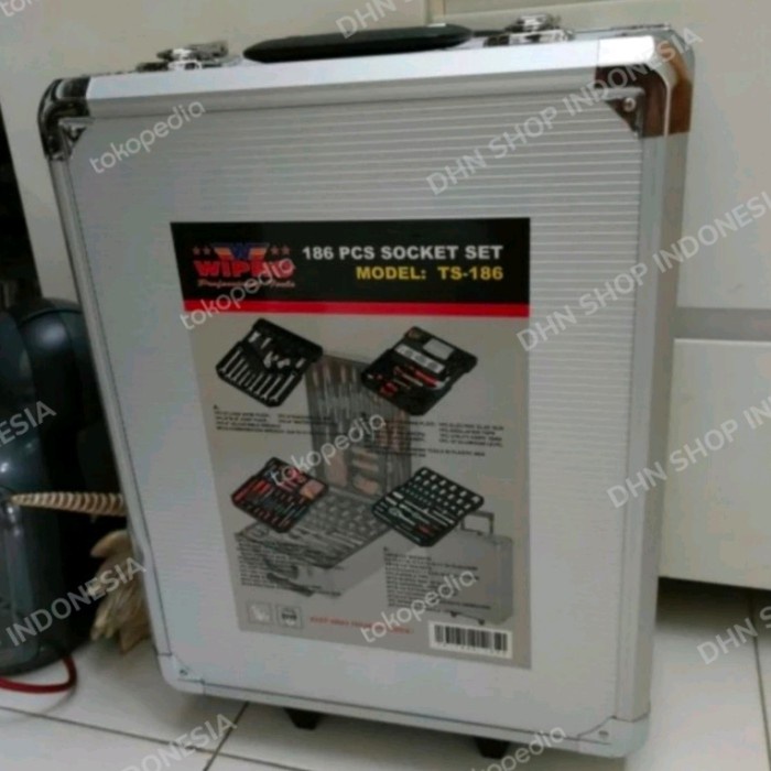 Jual [Ori] Tool Kit Set 186 Pcs Wipro Alumunium Tool Box Berkualitas | Shopee Indonesia