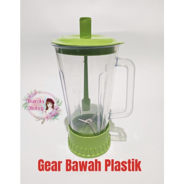 Jual Gelas Blender Miyako Satu Set Gear Bawah Plastik Gelas Set Miyako ...