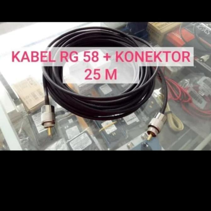 Jual kabel antena ht dan radio rig 25meter Rg58 +konektor | Shopee ...
