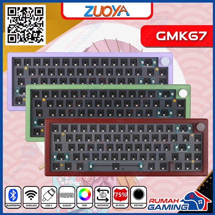 Jual Mechanical Keyboard - Gmk67 - 65% - 67 Keys - 3 Mode - Gasket ...
