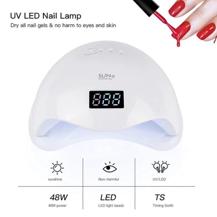 Jual Sun 5 Led Nail Lamp Machine Lampu Uv Nails Gel Led Portable Dryer ...