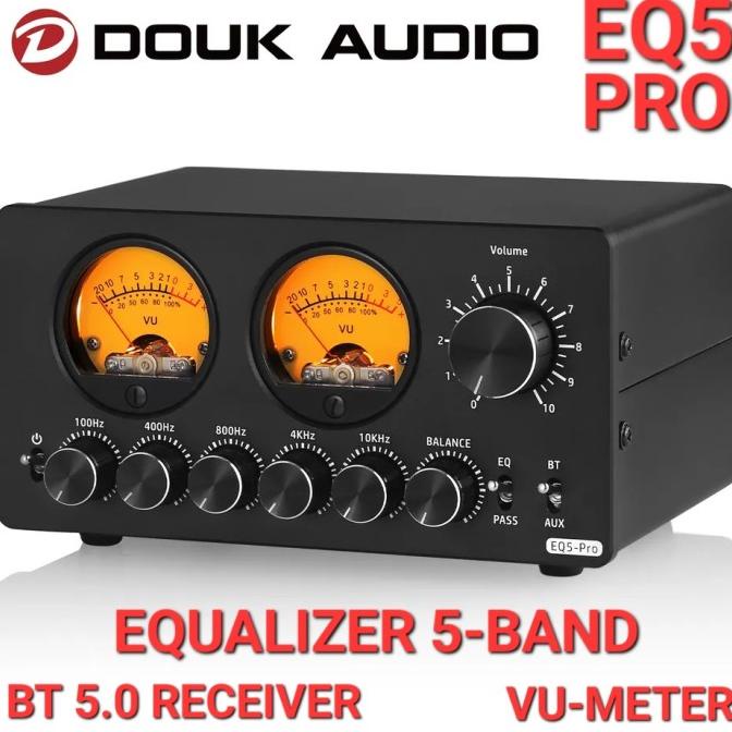 Jual DOUK AUDIO EQ5-PRO Equalizer 5-band, BT 5.0 Receiver & Stereo VU Meter | Shopee Indonesia