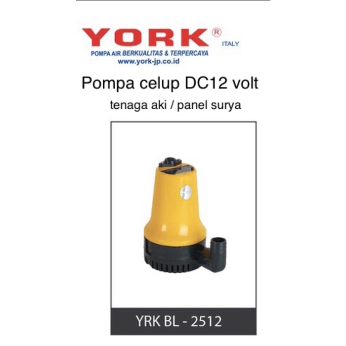 Jual YORK YRK BL 2512 pompa celup DC 12 volt tenaga aki / solar cell ...