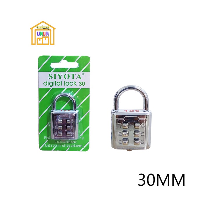Jual Gembok Digital Merk SIYOTA Varian Ukuran 30 mm - 40 mm - Gembok ...