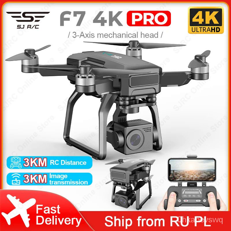 Jual SJRC Drone Kamera F7 Pro 4K, 3 Axis Gimbal Profesional 5G GPS ...