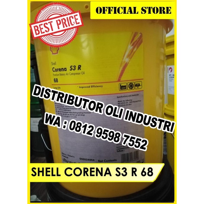 Jual SHELL CORENA S3 R 68 ( Ready Stock - 5 Liter ) | Shopee Indonesia