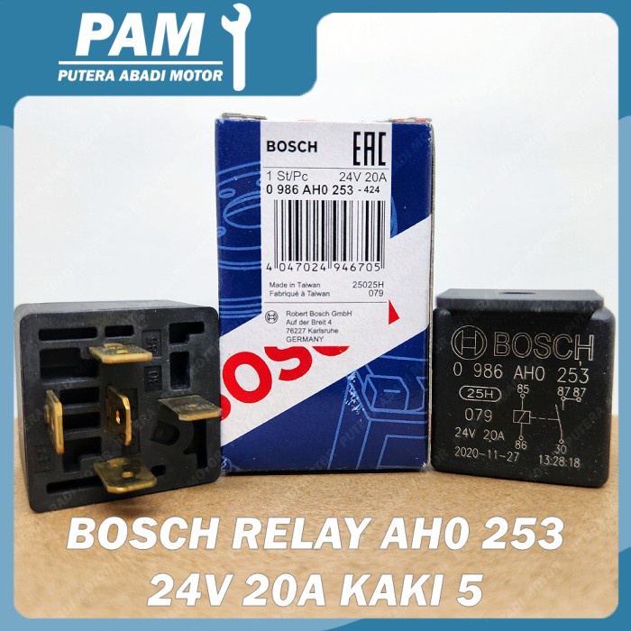 Jual Relay Bosch 24V 20A Kaki 5 - Ah0 253 Original Best | Shopee Indonesia