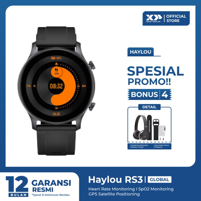 Jual HAYLOU RS3 LS04 SMARTWATCH AMOLED GPS SPO2 WATERPROOF ORIGINAL | Shopee Indonesia