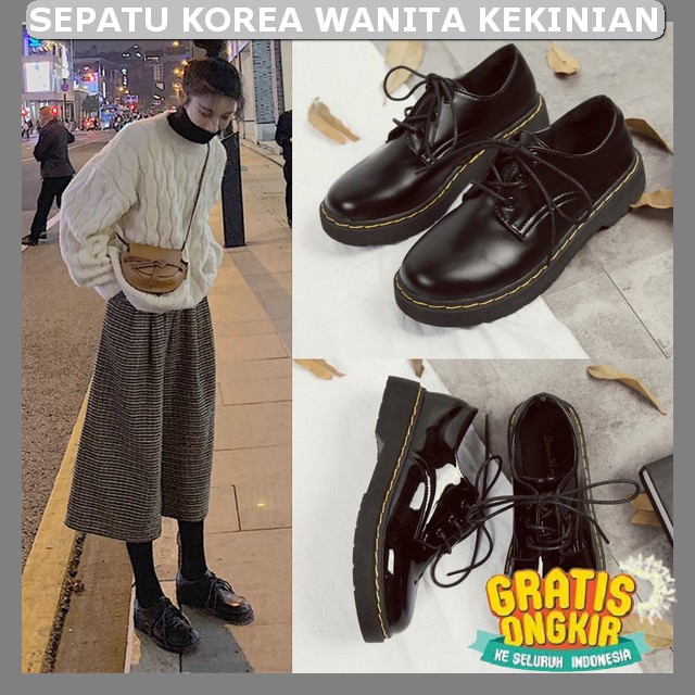 Jual Separu Cewek Korea Docmak Flat Shoes Loafers Sepati Cwek Spatu ...