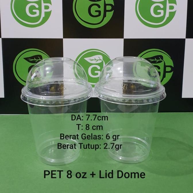 Jual Plastik Cup PET 8oz + Tutup Dome (isi 50 pcs) | Shopee Indonesia