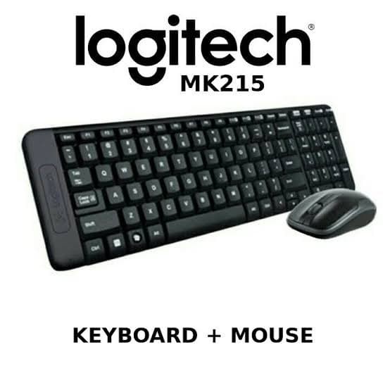 Jual Logitech Mk215 Mouse Dan Keyboard Wireless | Shopee Indonesia