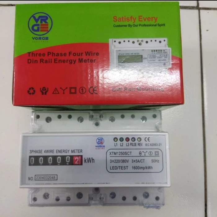 Jual [sale murah] kwh meter XTM1250SCT 3 phase / 3P / kwh meter 3phase analog VORGE TERBAIK ...