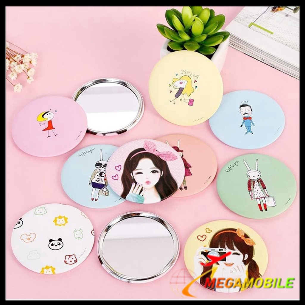 Jual MM - Cermin Bulat Karakter Kaca Cermin Make Up Mini Kaca ...