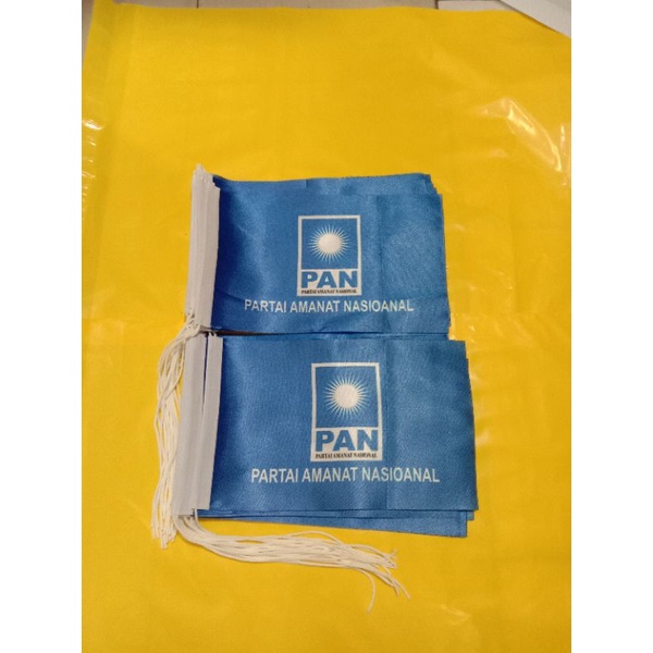 Jual bendera partai PAN bendera meja bahan satin | Shopee Indonesia