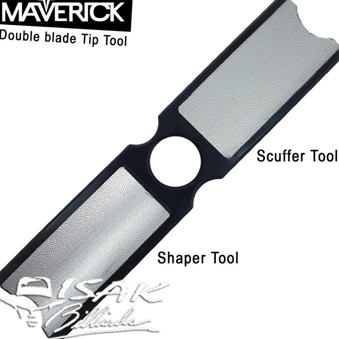Jual Double Blade Cue Tip Tool - Shaper Scuffer Sander Alat Stick ...