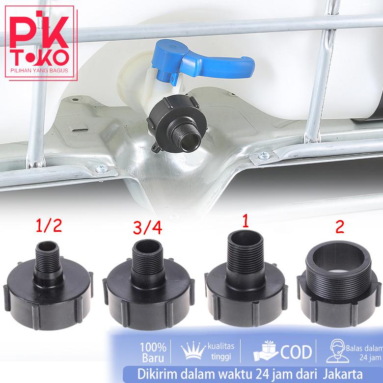 Jual Promo IBC Tank Adapter Kran Ke Drat Luar 1/2 3/4 1 2 Inch Tutup ...